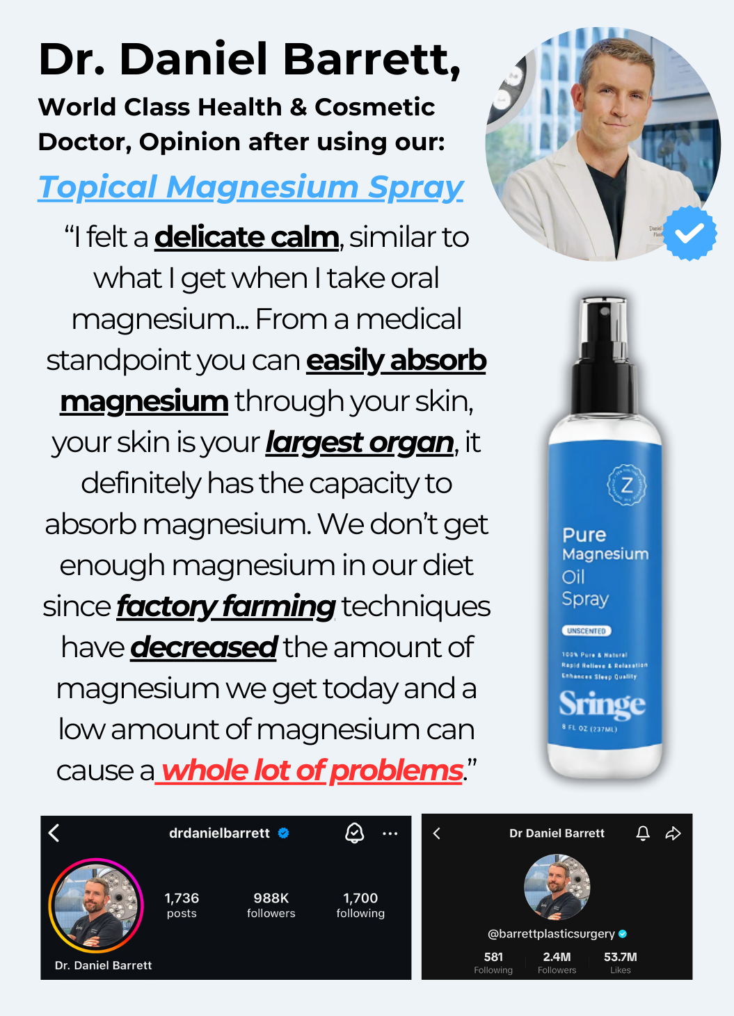 Magnesium Topical Spray® – Sringe